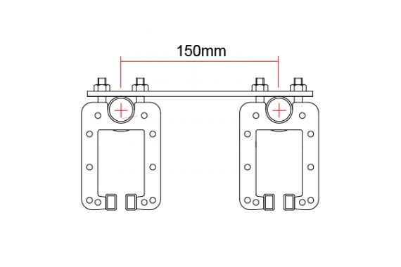 Doughty Six Track T63754 Parallel Bracket | Stage Depot